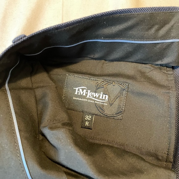 T.M.Lewin | Suits & Blazers | Tm Lewin Blue Pure Merino Wool Suit Pants ...